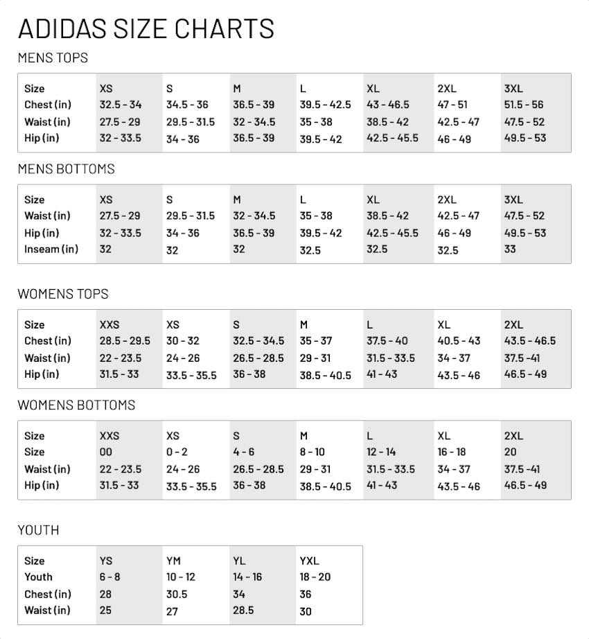 The Mascot Shop Size Guides | Jostens