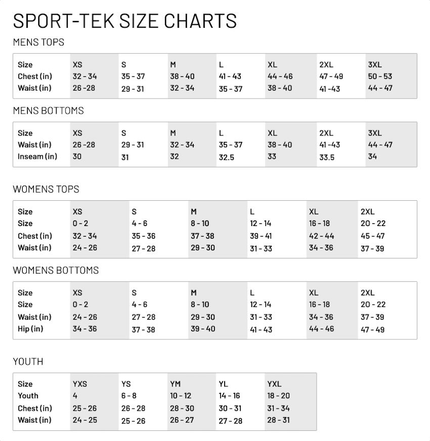 The Mascot Shop Size Guides | Jostens